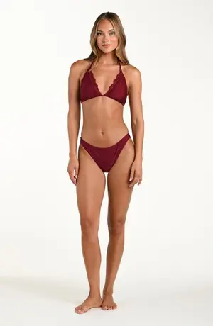 L'Agence Jean Bikini Bottom - Black Cherry