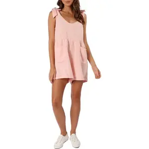 PETAL & PUP Lindy Linen Romper - Pink