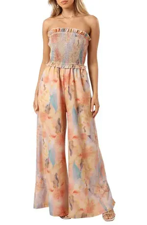 PETAL & PUP Cammy Strapless Jumpsuit - Floral