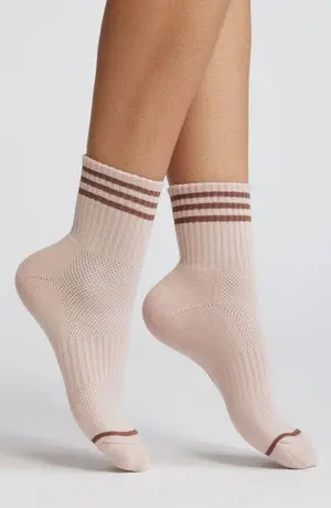 LE BON SHOPPE Le Bon Shoppe Girlfriend Stripe Quarter Socks Bellini
