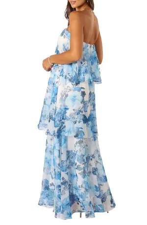 PETAL & PUP Bloom Tiered Strapless Dress