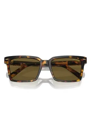 Miu Miu Miu Miu 55mm Rectangular Sunglasses Blond Havana