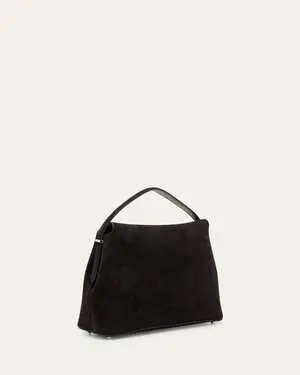 TOTEME T-lock Suede Top-handle Bag - Espresso