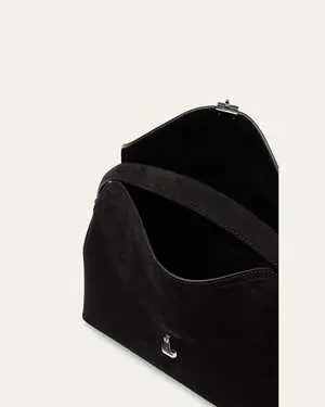 TOTEME T-lock Suede Top-handle Bag - Espresso