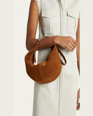 Proenza Schouler Slide Suede Shoulder Bag - Saddle