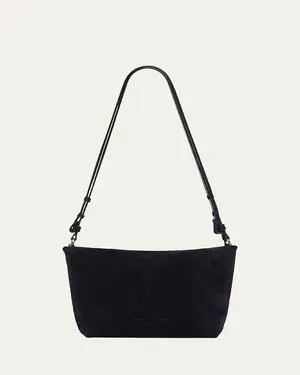 Proenza Schouler Bond Zip Suede Shoulder Bag - Deep Navy