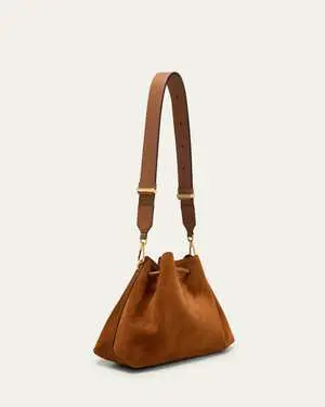 JIMMY CHOO The Cinch Shoulder Bag - Tan/light Gold