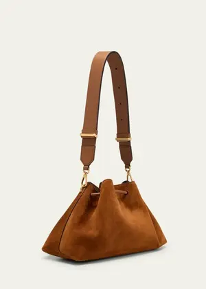 JIMMY CHOO The Cinch Shoulder Bag - Tan/light Gold