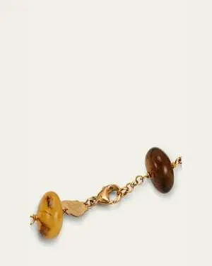 GRAZIA AND MARICA VOZZA Stone Necklace With Ebony And Amber Charm