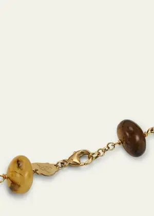 GRAZIA AND MARICA VOZZA Stone Necklace With Ebony And Amber Charm