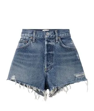 AGOLDE Parker Vintage Cutoff Organic Denim Shorts - Blue
