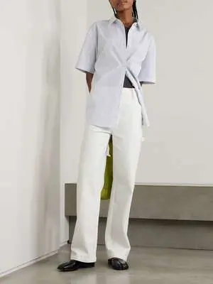 MOTHER The Stud Finder Sneak High-rise Straight-leg Jeans
