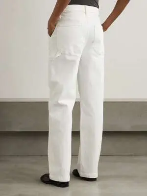 MOTHER The Stud Finder Sneak High-rise Straight-leg Jeans