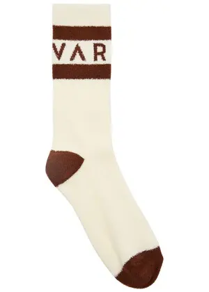 Varley Spencer Logo Terry Socks - White