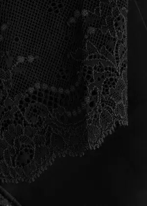 Spanx Undie-tectable Lace-trimmed Seamless Briefs - Black