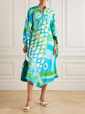 Emilio Pucci Printed Silk-twill Kaftan