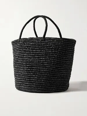 SENSI STUDIO Large Straw Tote - Black