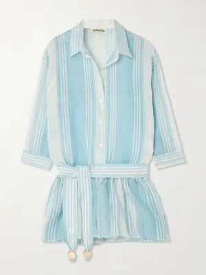 ADMONA Jazem Striped Mesh Playsuit