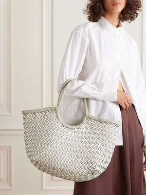 Dragon Diffusion Nantucket Large Woven Leather Tote
