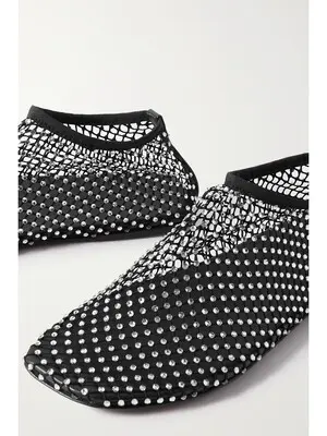 Christopher Esber Minette Crystal-embellished Ballet Flats - Black