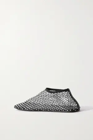 Christopher Esber Minette Crystal-embellished Ballet Flats - Black