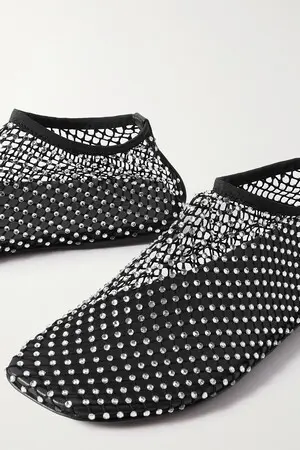 Christopher Esber Minette Crystal-embellished Ballet Flats - Black