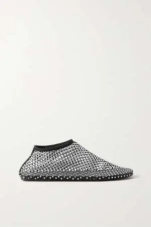 Christopher Esber Minette Crystal-embellished Ballet Flats - Black
