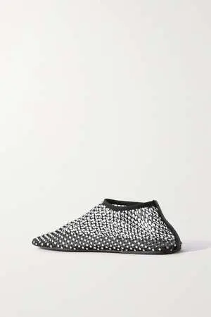 Christopher Esber Minette Crystal-embellished Ballet Flats - Black