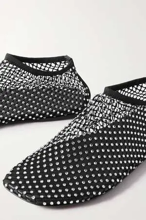 Christopher Esber Minette Crystal-embellished Ballet Flats - Black