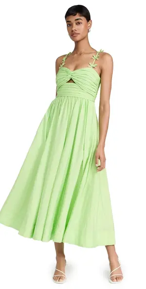 green emerald velvet dress AGNES LIME GREEN GOWN – Filiarmi main image 1