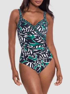 Miraclesuit Palma Verde Sanibel Draped One-piece Swimsuit