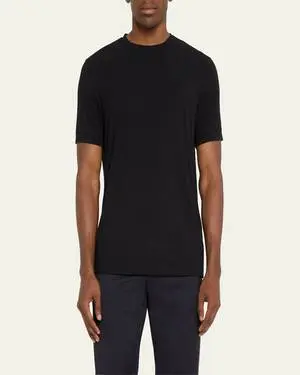 Giorgio Armani Textured Stretch T-shirt - Black