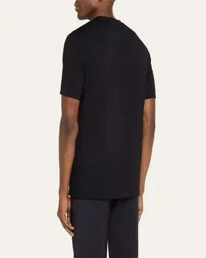 Giorgio Armani Textured Stretch T-shirt - Black
