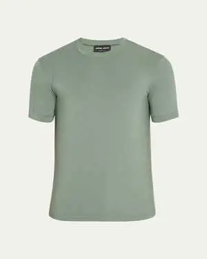 Giorgio Armani Solid Jersey T-shirt - Solid Medium Green