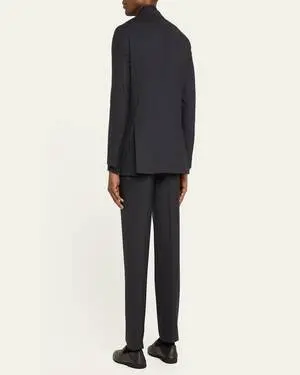 Kiton Grid Check Wool Suit