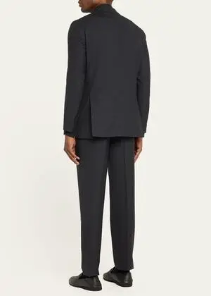 Kiton Grid Check Wool Suit