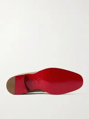 CHRISTIAN LOUBOUTIN Chambelimoc Suede Loafers - Brown