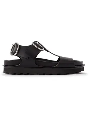 JIL SANDER Buckled Leather Sandals
