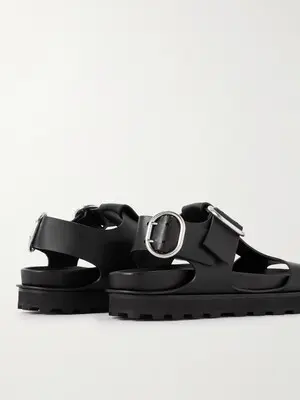 JIL SANDER Buckled Leather Sandals
