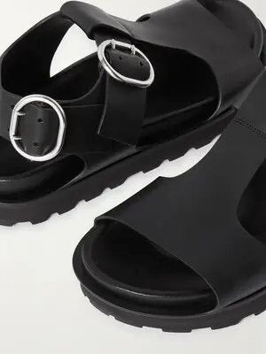 JIL SANDER Buckled Leather Sandals