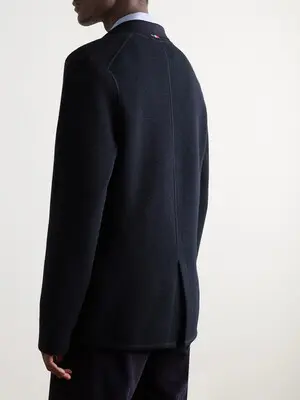 Orlebar Brown Rainer Merino Wool-piqué Cardigan - Blue