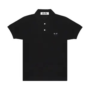 Play Comme Des Garcon Heart Polo - Black