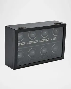 Wolf British Racing 8-piece Watch Winder - Black