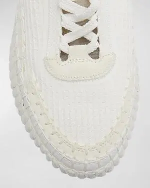 Chloé Nama Stitch Walking Sneakers - White