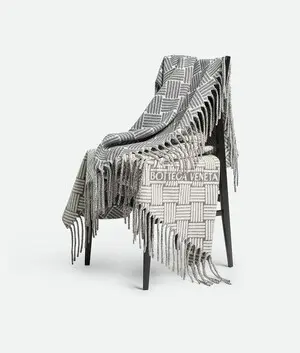 Bottega Veneta Cashmere Blanket With Intreccio Motif