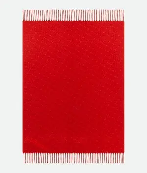 Bottega Veneta Cashmere Blanket With Intreccio Motif