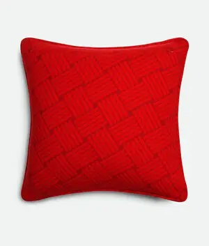 Bottega Veneta Cashmere Cushion With Intreccio Motif