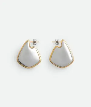 BOTTEGA  VENETA Bottega Veneta Fin Earrings - Silver/yellow Gold