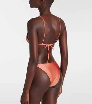 Jade Swim Via Triangle Bikini Top - Red