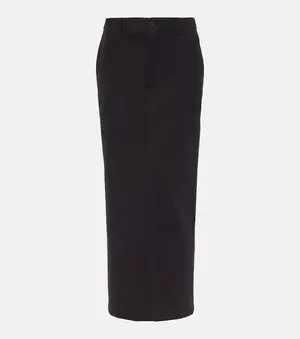 Wardrobe.NYC Cotton Maxi Skirt - Black